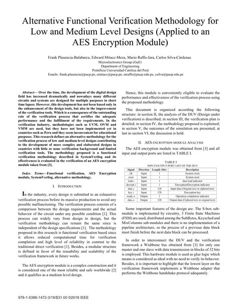 Pdf Alternative Functional Verification Methodology For Low And Medium Level Designs Applied