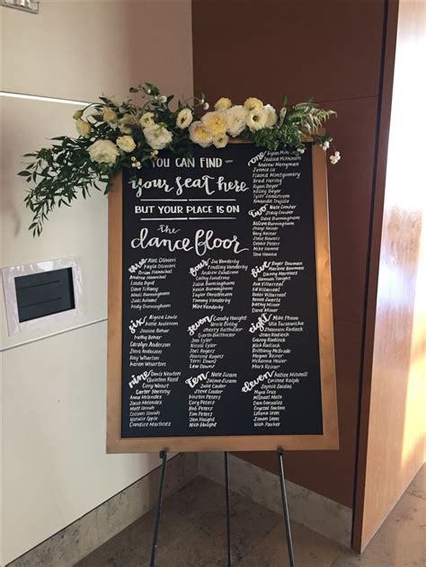 Wedding Chalkboard Table Number Assignments