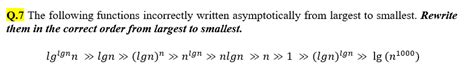 solved q 7 the following functions incorrectly written