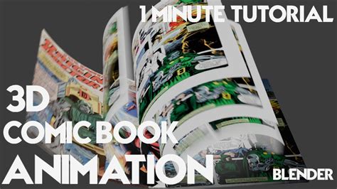 3d Comic Book Animation 1 Minute Blender Tutorial Youtube