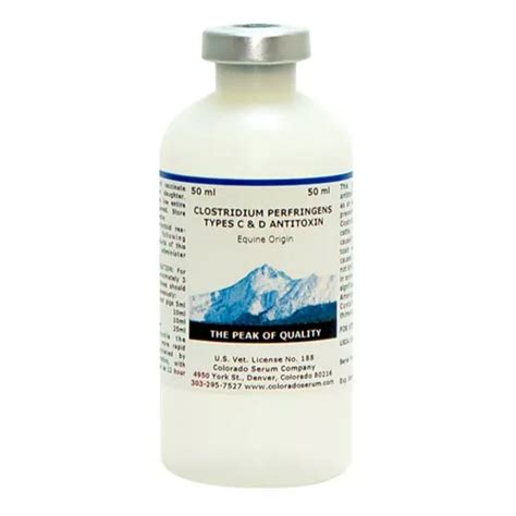 Clostridium Perfringens Types C And D Antitoxin 50 Ml Eur 4601 Picclick Fr Clostridium Perfringens Types C And D Antitoxin 50 Ml Eur 4601 Picclick Fr