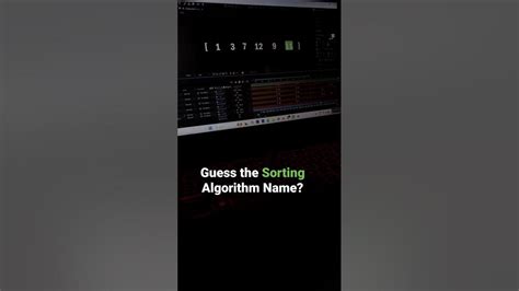 guess the sorting algorithm name sorting dsa algorithm shorts youtube