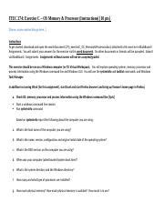 1111 Docx ITEC 274 Exercise C OS Memory Processor Instructions 10 Pts Name Course And