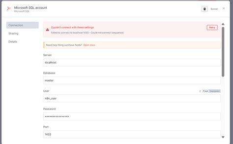 Connecting To Mircrosoft Sql Questions N8n Community