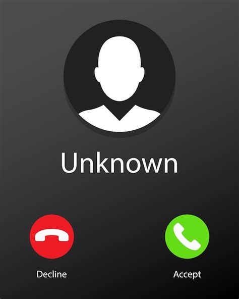 Premium Vector Unknown Number Calling Mobile Phone Interface Illustration