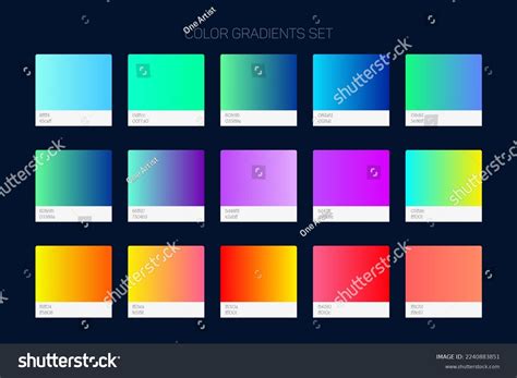Ui Gradient Color Swatches Vector Gradients Stock Vector Royalty Free 2240883851 Shutterstock
