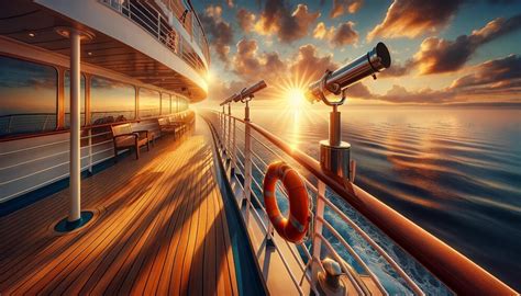 Premium Photo Golden Sunrise On Cruise Ship Deck Ocean View