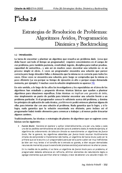 Ficha 28 [2020] Avidos Dinámica Backtracking [python] Ficha 28 Estrategias De Resolución