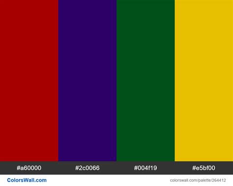 Red Blue Green Yellow Colors Palette A60000 2c0066 Colorswall