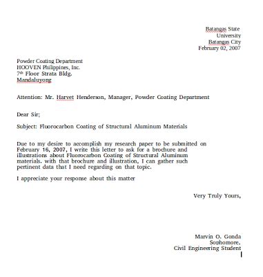 Correspondense Letter Full Block Semi Block And Block Style