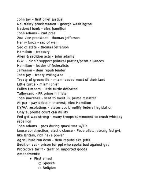 Ch 9 Apush Review John Jay First Chief Justice Neutrality