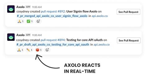 axolo github slack integration for pull requests