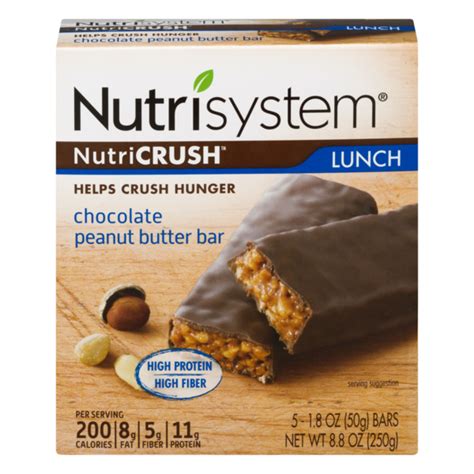 Nutrisystem Lunch Bar Chocolate Peanut Butter 18 Oz Instacart