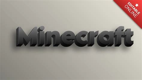 Minecraft Black 3d Text Effect Generator