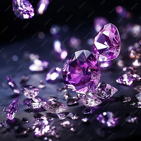 Purple Gemstones Are Shown In This Image Premium Ai Generated Image