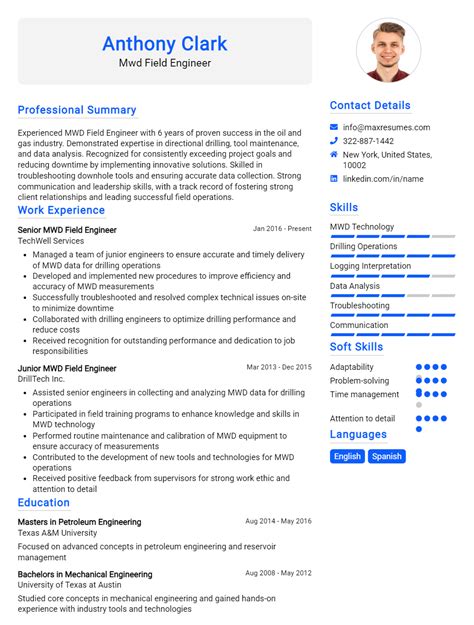 7 Best Mwd Field Engineer Resume Examples For 2025