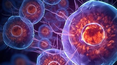 현미경으로 세포 분열을 보여주는 의학 실험의 과학 실험 3d 렌더링 배경 Png  무료 다운로드 Pikbest