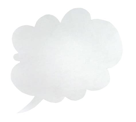 Paper Bubble Text In Cloud Shape Bubble Speech In White Crumpled Paper Texture 15152902 Png
