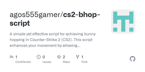 Github Agos555gamercs2 Bhop Script A Simple Yet Effective Script