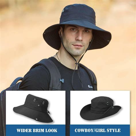 Wide Brim Bucket Sun Hat For Men And Women Waterproof Upf50 Material