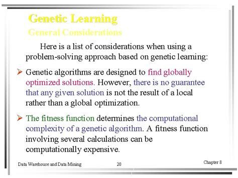 chapter 8 the kmeans algorithm and genetic algorithm