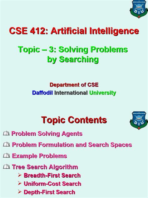 Topic 3 Solving Problems By Searching Pdf Mathematical Logic Computer Science