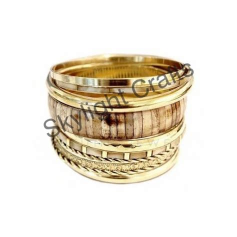 Skylight Crafts Golden Designer Brass Bangles Set At Rs 350set In Sambhal