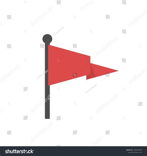 Red Flag Icon Location Marker Symbol Stock Vector Royalty Free