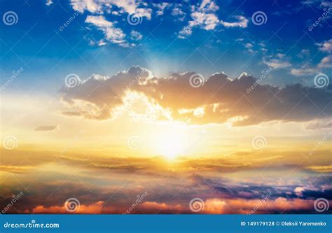 Beautiful Sunset Beautiful Heavenly Landscape With The Sun In The