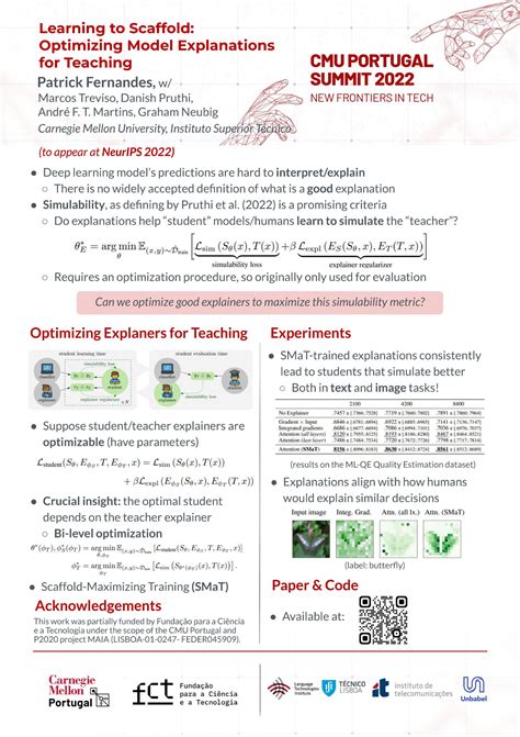 Learning To Scaffold Optimizing Model Explanations For Teaching Summit 2022 Cmu Portugal