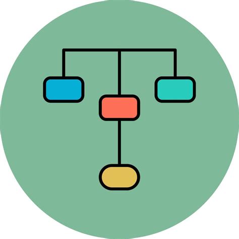 Hierarchical Structure Line Filled Multicolour Circle Icon 37777666 Vector Art At Vecteezy