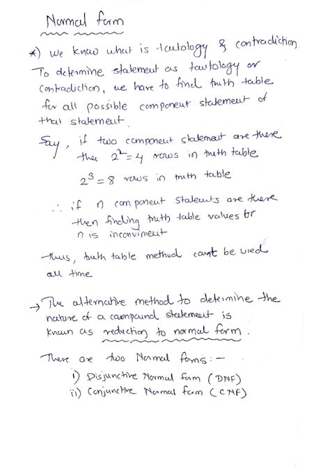 Normal Form Notes Dnf And Cnf Explained Nep Scheme Studocu