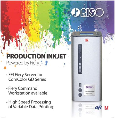 Riso Inkjet Efi Fiery Eficonnect Riso Inc