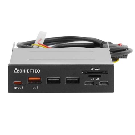 Внутрішній картрідер Card Reader Chieftec Crd 908h 2x Usb3 2 2x Type C 1x Pd3 0 1x Qc3 0 Usb 3 5