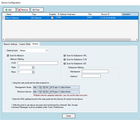 Setting Up A Minew Ble Gateway With Clearstream Clearstream Rfid