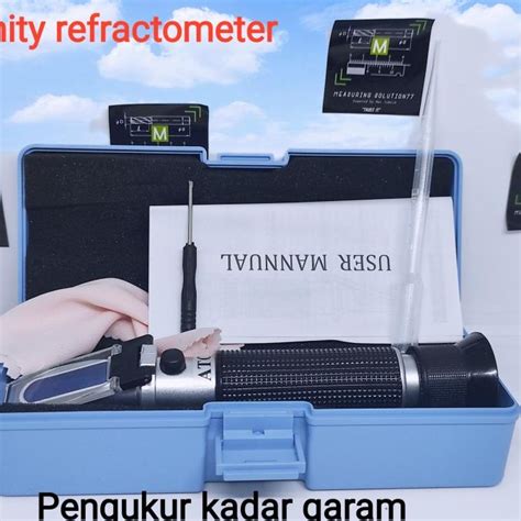 Jual Alat Ukur Kadar Garam Refractometer Salinity 0 100 Pengukur
