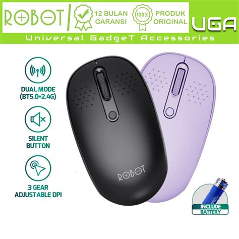 Jual Mouse Bluetooth Robot M360 Wireless 24g Multi Mode Silent Mouse