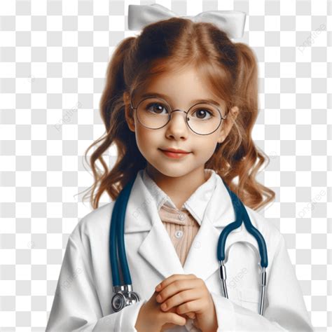 Cute Girl Doctor Human Doc Assistant Illustration Photo Background Cute Girl Doctor Human Doc