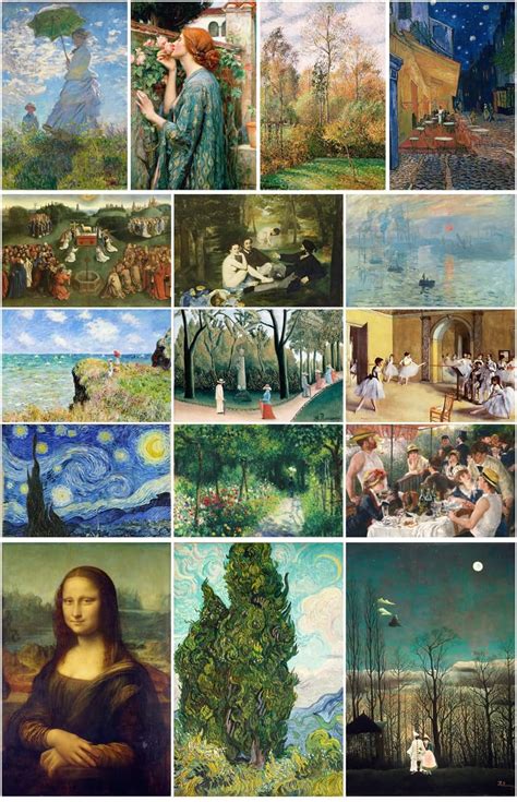 Canvas Wall Art Print Set Famous Art Prints And Posters