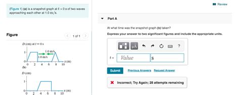 Solved Review Figure 1 A Is A Snapshot Graph At T 0s