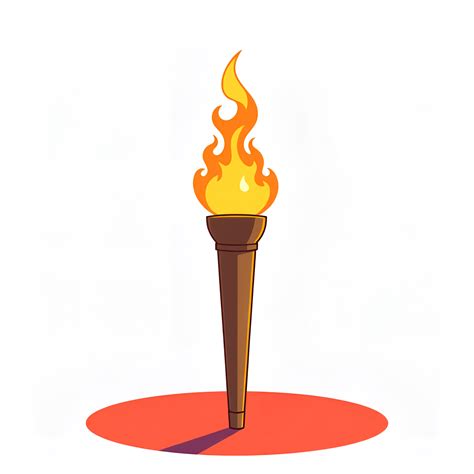 Illustration Of A Flaming Torch Free Download Ai Scribbles
