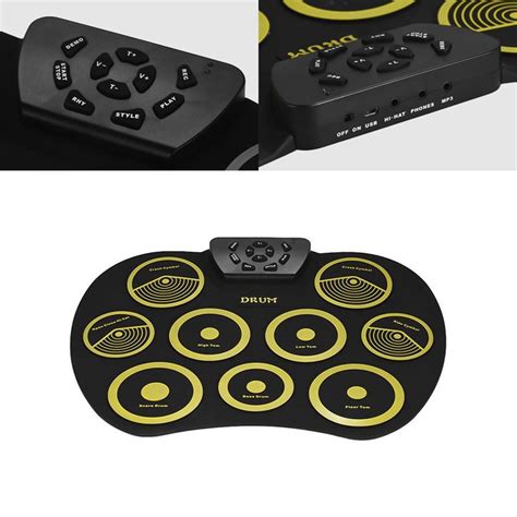 Portable Electronics Drum Set Roll Up Drum Kit 9 S Grandado