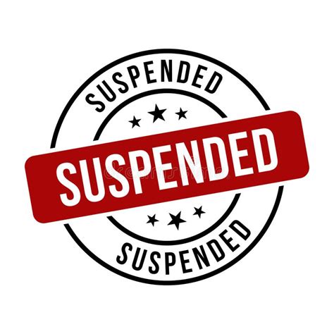 Suspended Stamp Suspended Round Sign Stock Vector Illustration Of
