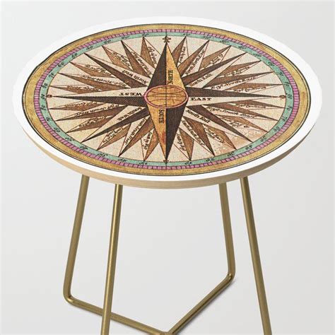 Compass Side Table By Igorg Gold Round Side Table Table