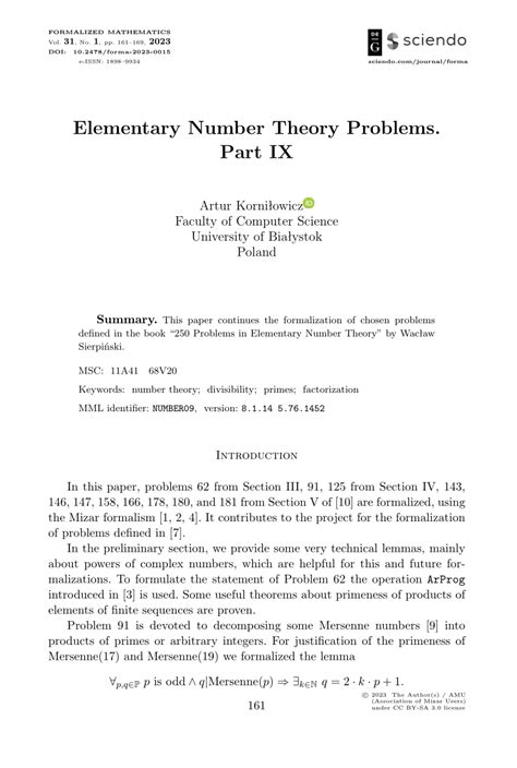 Pdf Elementary Number Theory Problems Part Ix