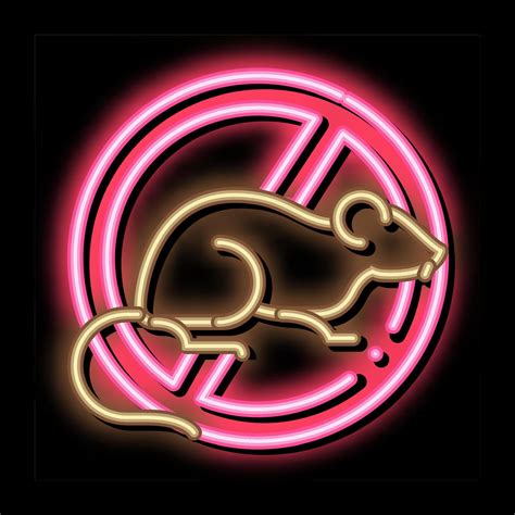 Sign Against Rat Neon Glow Icon Illustration 18013997 Vector Art At Vecteezy