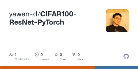 Github Yawen Dcifar100 Resnet Pytorch
