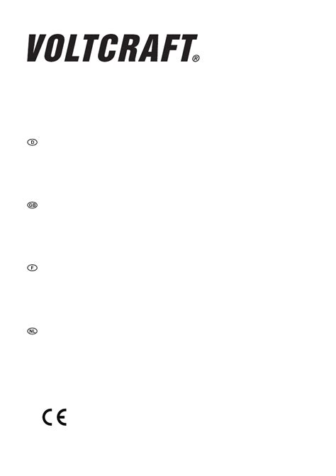 User Manual Voltcraft DL 250V English 112 Pages