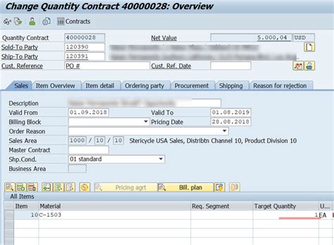 Configuration Settings For Quantity Value Contract Sap Community