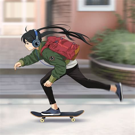 Skateboard Deck Anime Girl At Michael Mahoney Blog
